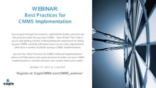 CMMS Webinar: CMMS Implementation Best Practices | PDF