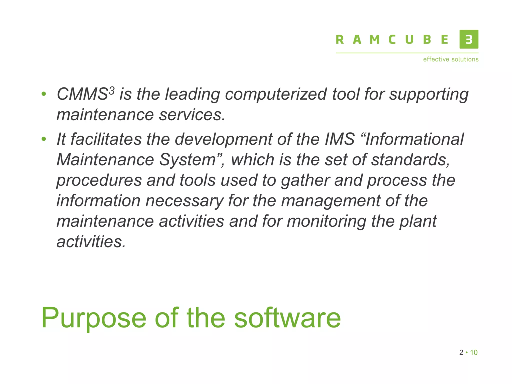 Cmms3 presentation (Rev Apr2015) | PDF