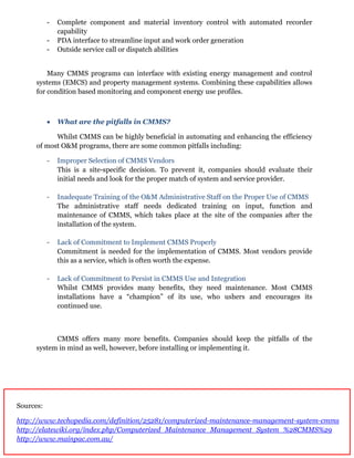 Cmms a basic guide | PDF