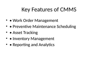 CMMS Presentation template to be enriched | PPTX