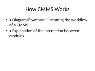 CMMS Presentation template to be enriched | PPTX