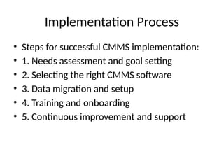 CMMS Presentation template to be enriched | PPTX