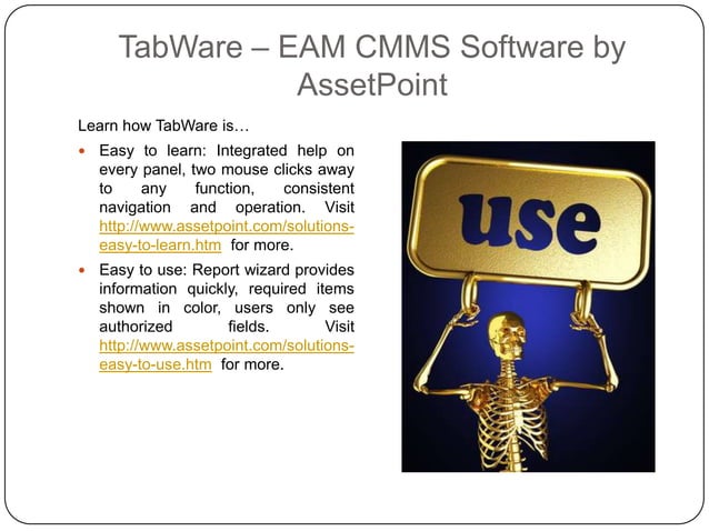 TabWare – EAM CMMS Software Solution | PPT