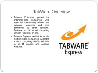 TabWare – EAM CMMS Software Solution | PPT