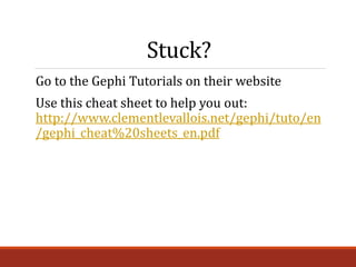 Basics Gephi Tutorial | PPT