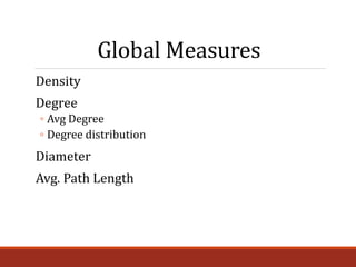 Network stats using Gephi | PPTX