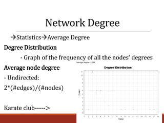 Network stats using Gephi | PPTX