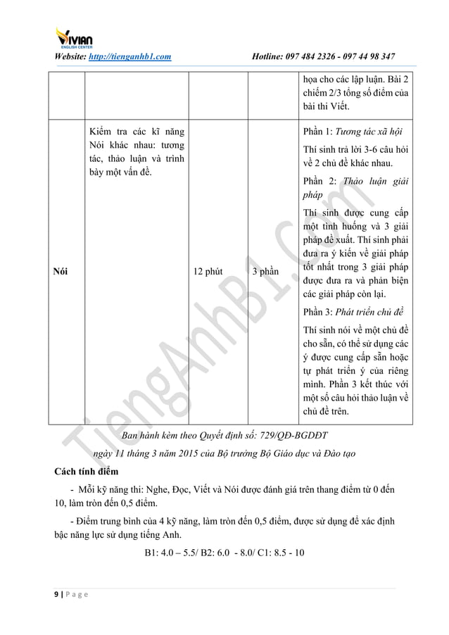 Cẩm nang luyện thi b1,b2.theo định dạng vstep.version 4.0 | PDF