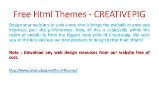 Free Html Themes - CREATIVEPIG | PDF
