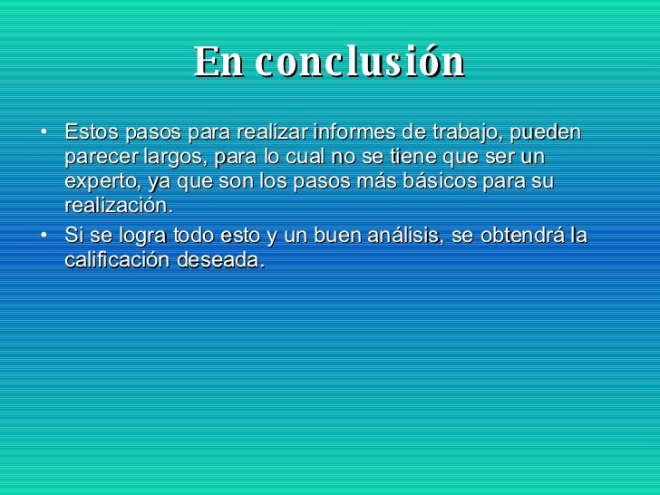 ¿Cómo hacer un informe escrito?