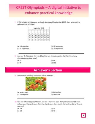 Cmo sample-papers-for-class-1 | PDF