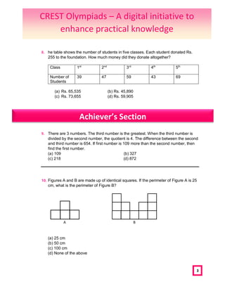 Cmo sample-papers-for-class-5 | PDF