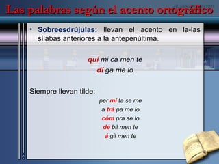 Cómo acentuar en español | PPT
