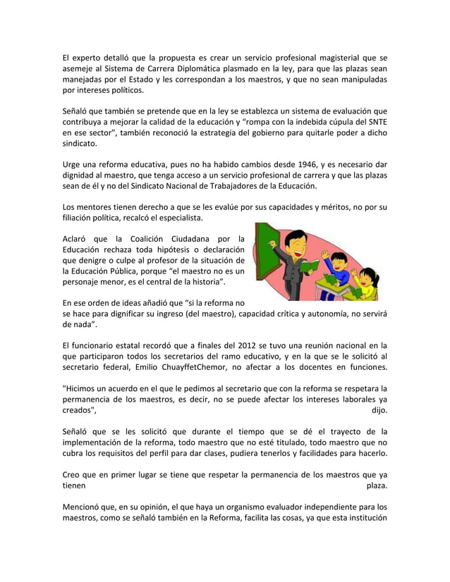 Cómo Afecta La Reforma Educativa A Los Maestros Pdf