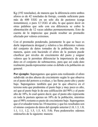 Cómo aforar un potrero para pastoreo correctamente | DOCX