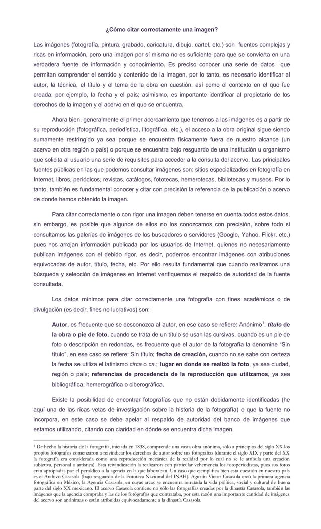 Cómo citar correctamente una imagen | PDF