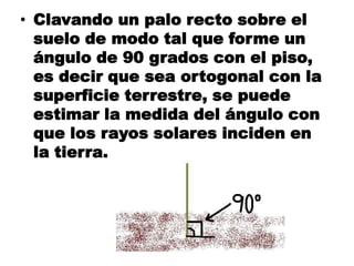 Cómo conocer el ángulo de inclinación con el Sol | PPTX