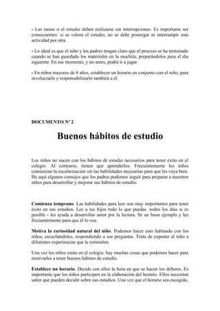 Cómo crear hábitos de estudio | DOC