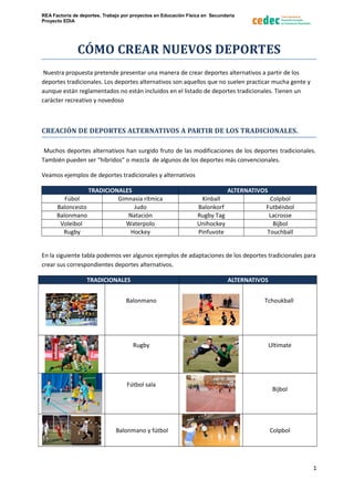 Cómo crear un deporte | ODT