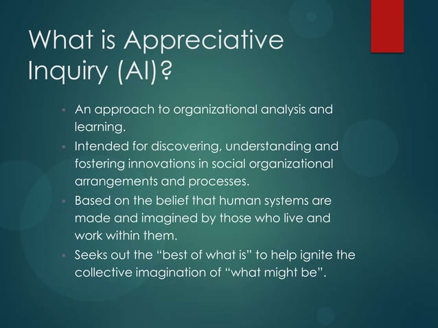 Change management and organization development appreciative enquiry | PPT