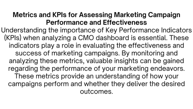CMO Dashboard An All-in-One Reporting Tool for CMOs.pdf | Free Download