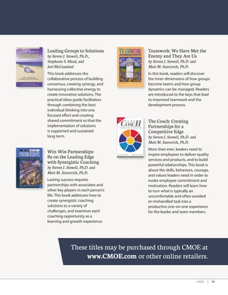 CMOE: Improving Individuals, Teams, & Organizations | PDF