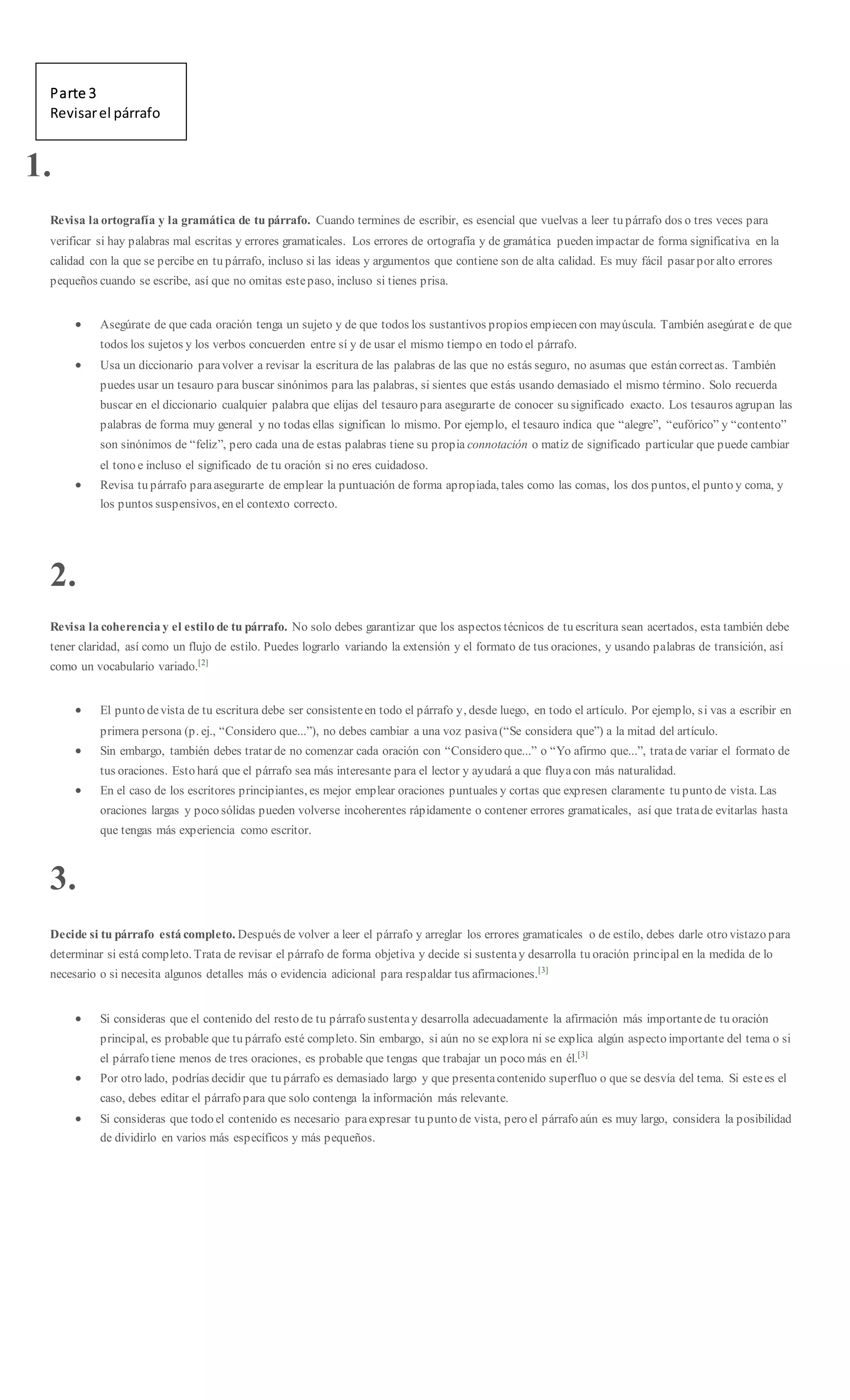 Cómo escribir un párrafo | DOCX