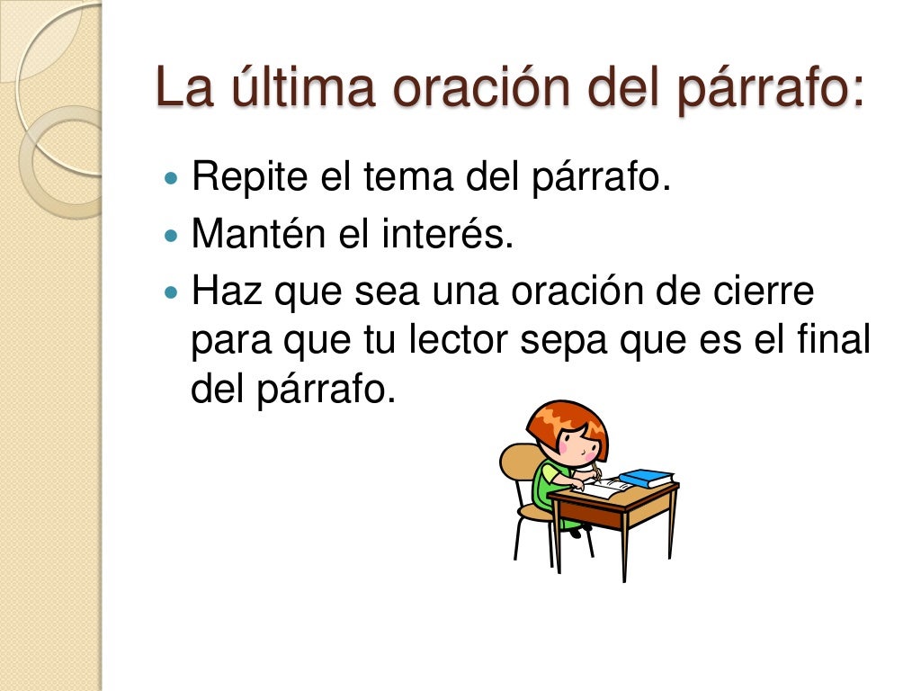 Cómo escribir un párrafo de cinco líneas.