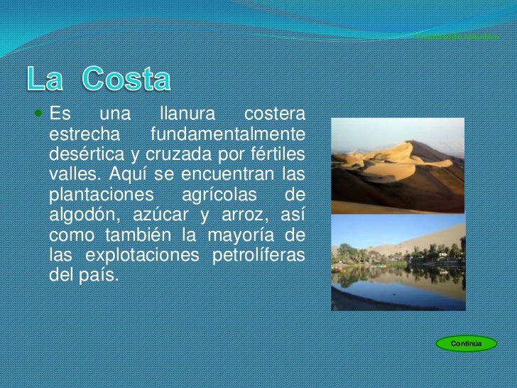 Cómo es la costa peruana