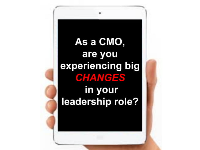 CMO's as Change Management Operators | PPT