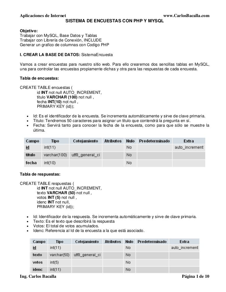 Cómo Hacer Encuestas Con Php Y My Sql