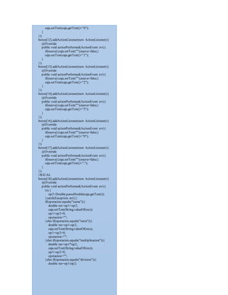 Hacer una calculadora en Java y en Visual Basic | DOCX