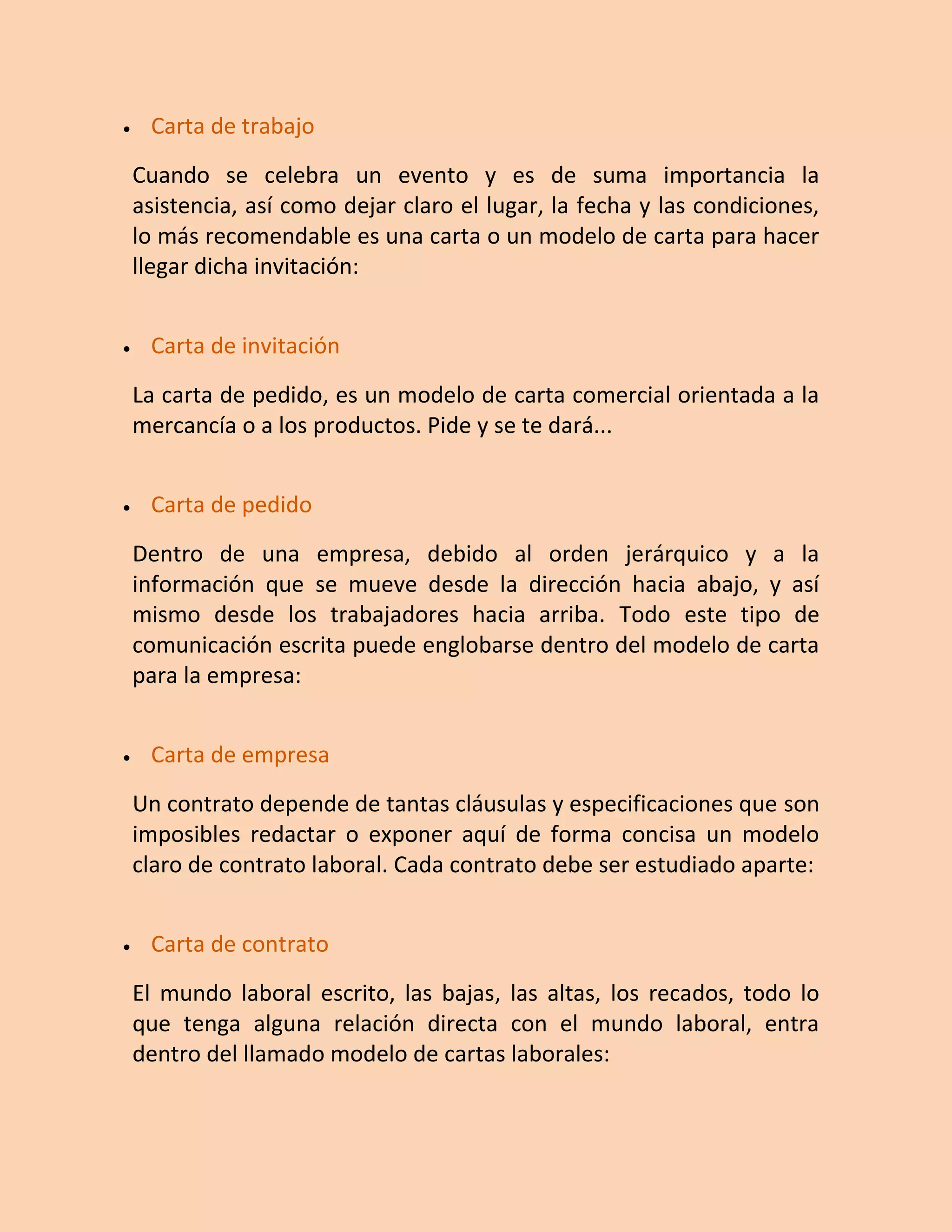 Cómo hacer una carta y modelos de cartas. | PDF