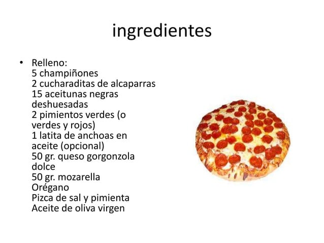 Cómo hacer una pizza casera | PPTX | Desserts and Baking | Food & Drink