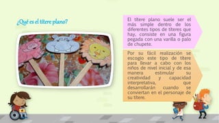 ¿Cómo hacer un títere plano con niños? | PPTX