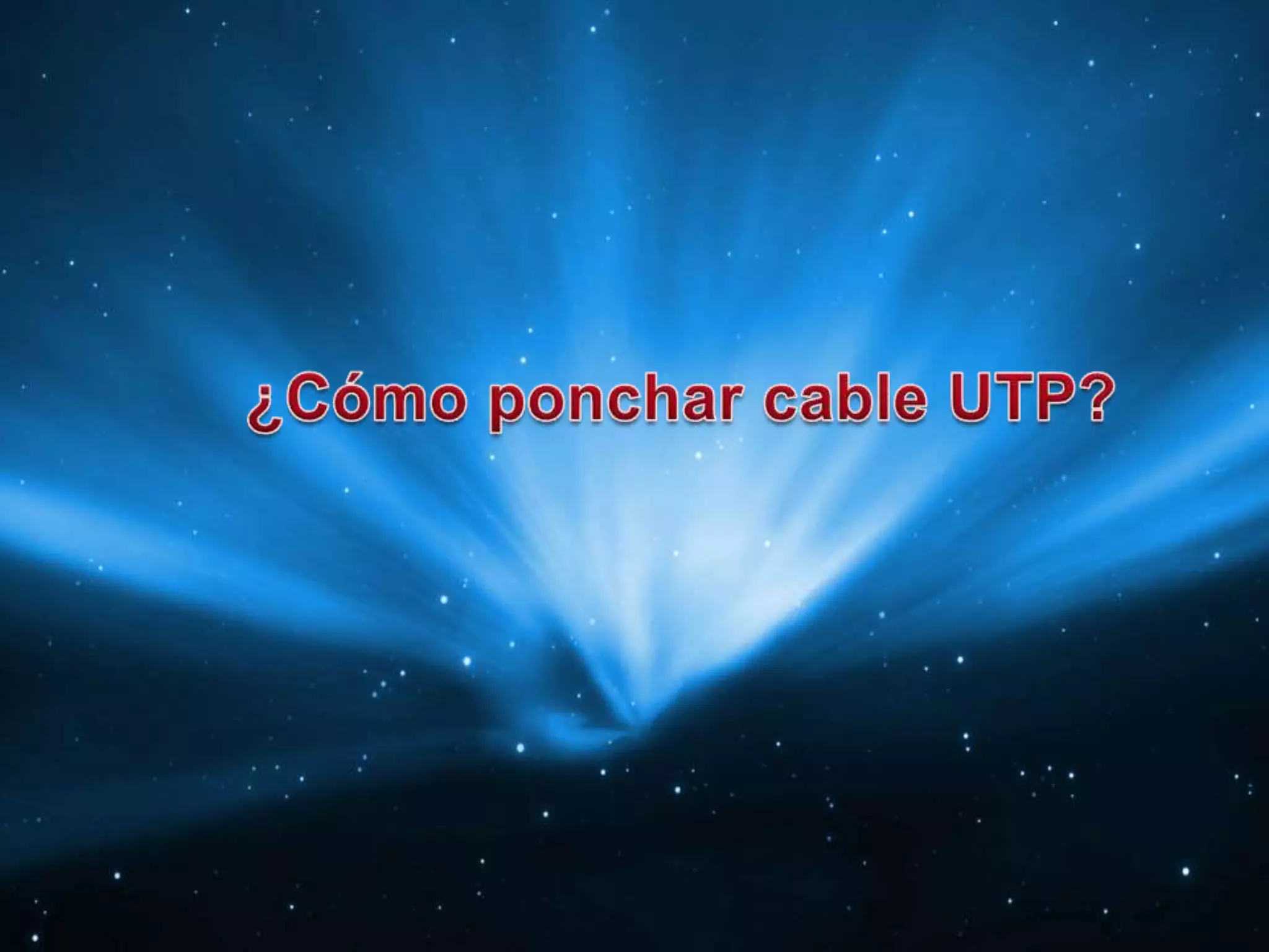 Cómo ponchar cable utp | PPTX