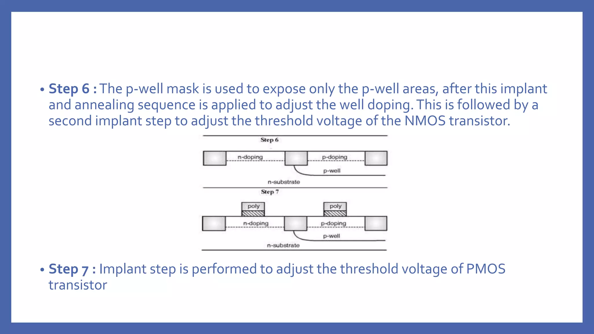 CMOS Fabrication using P-well -VLSI | PPTX