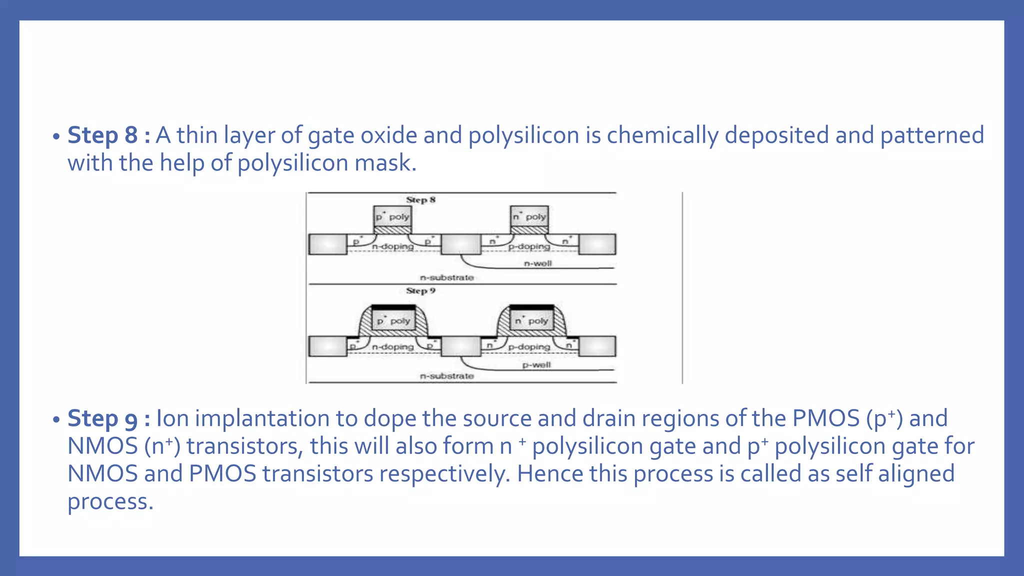 CMOS Fabrication using P-well -VLSI | PPTX