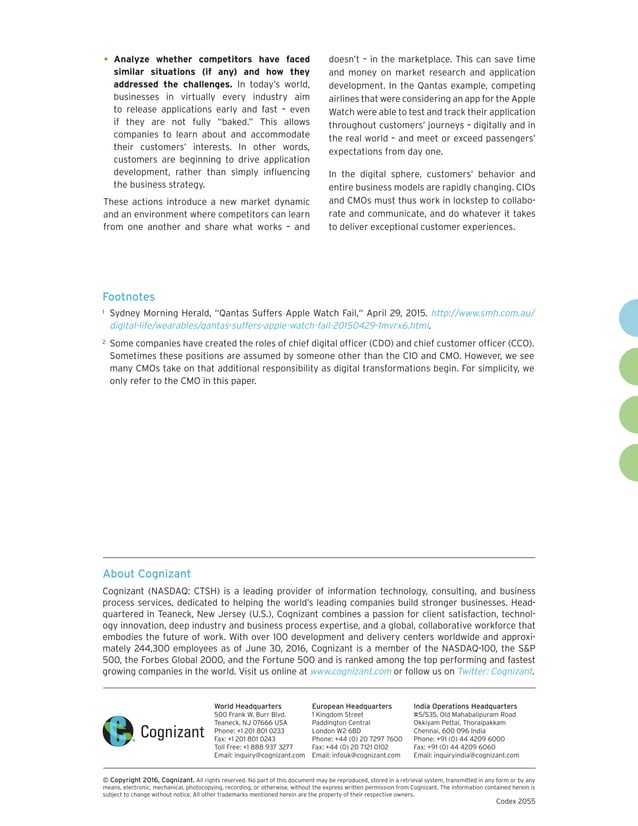 CMOs & CIOs: Aligning Marketing & IT to Elevate the Customer Experience ... CMOs & CIOs: Aligning Marketing & IT to Elevate the Customer Experience ...