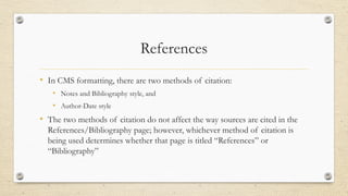 Chicago manual of style writing use on paper | PPT