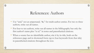Chicago manual of style writing use on paper | PPT