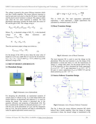 Cmos active pixel design using 0.6 μm image sensor | PDF