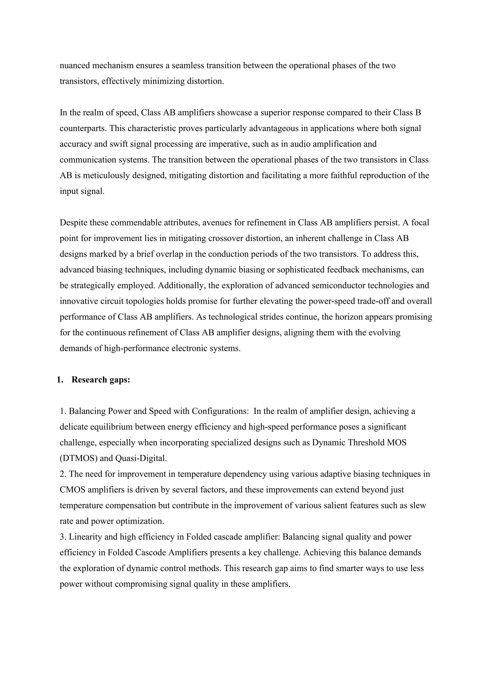 Cmos Amplifiers Trends And Its Application Docx