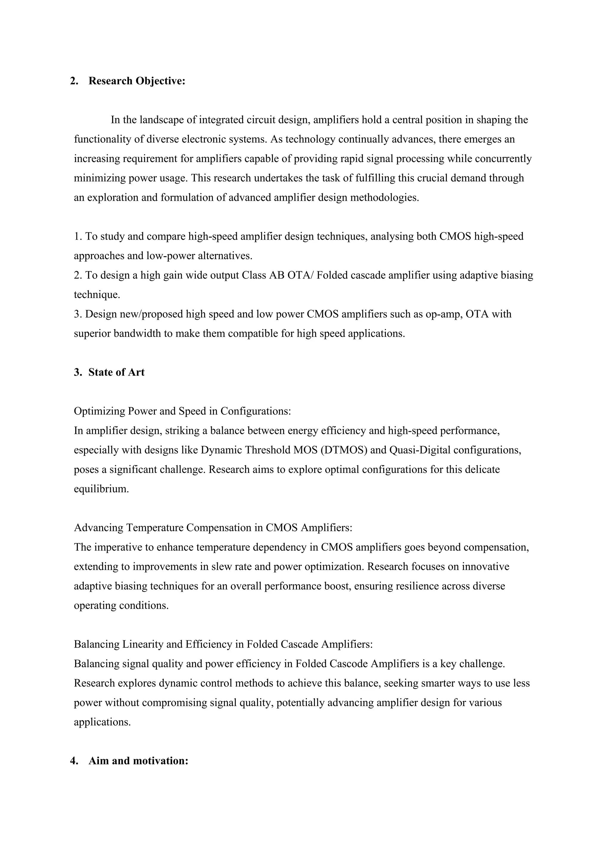 CMOS amplifiers trends and its application | DOCX