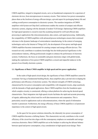 CMOS amplifiers trends and its application | DOCX