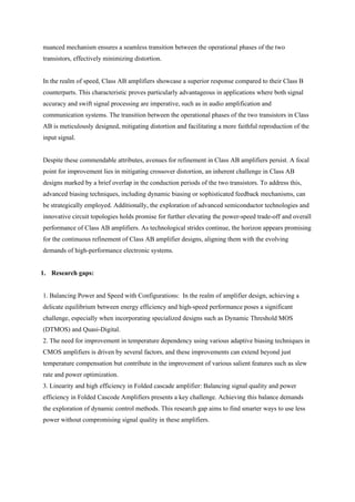 CMOS amplifiers trends and its application | DOCX