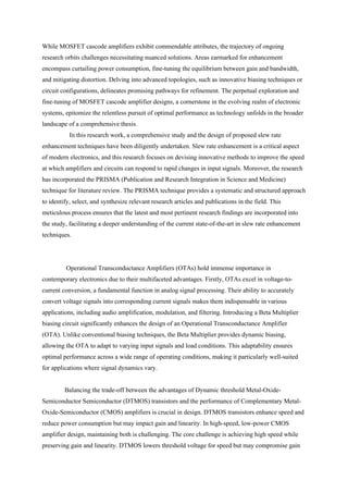 CMOS amplifiers trends and its application | DOCX