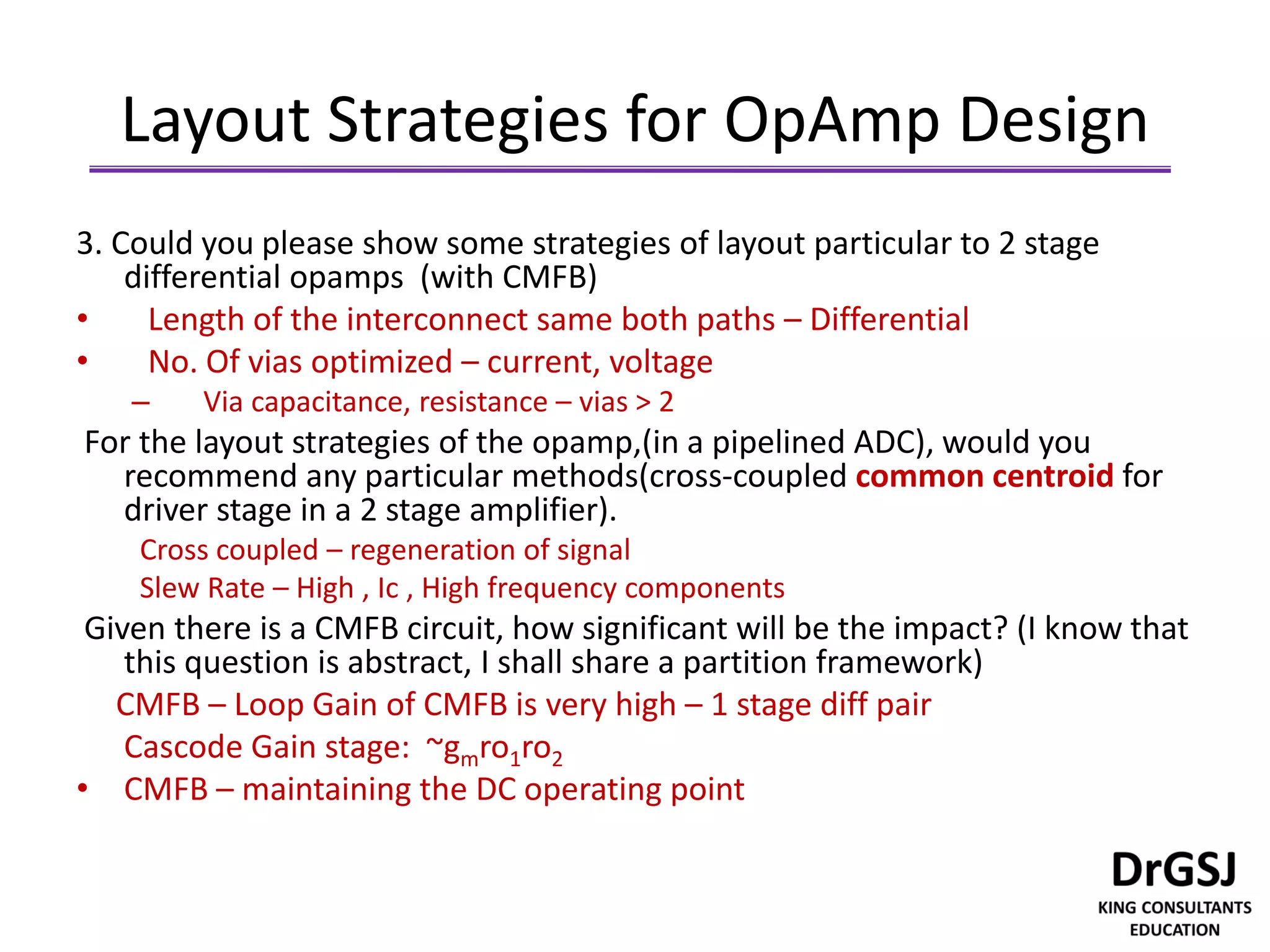 CMOS Analog IC design by Dr GS Javed - Refresher Course - Batch 1 | PPTX