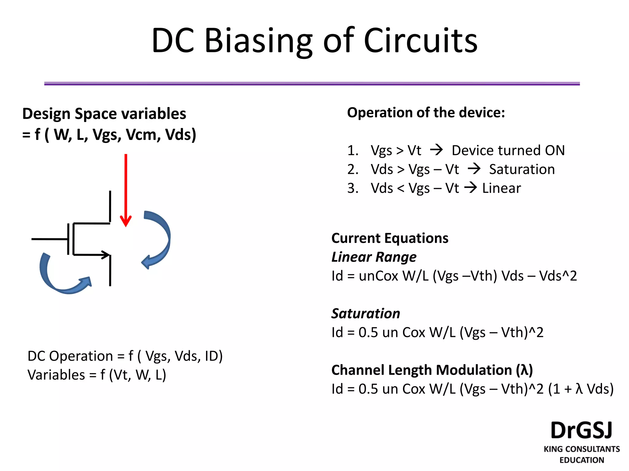 CMOS Analog IC design by Dr GS Javed - Refresher Course - Batch 1 | PPTX