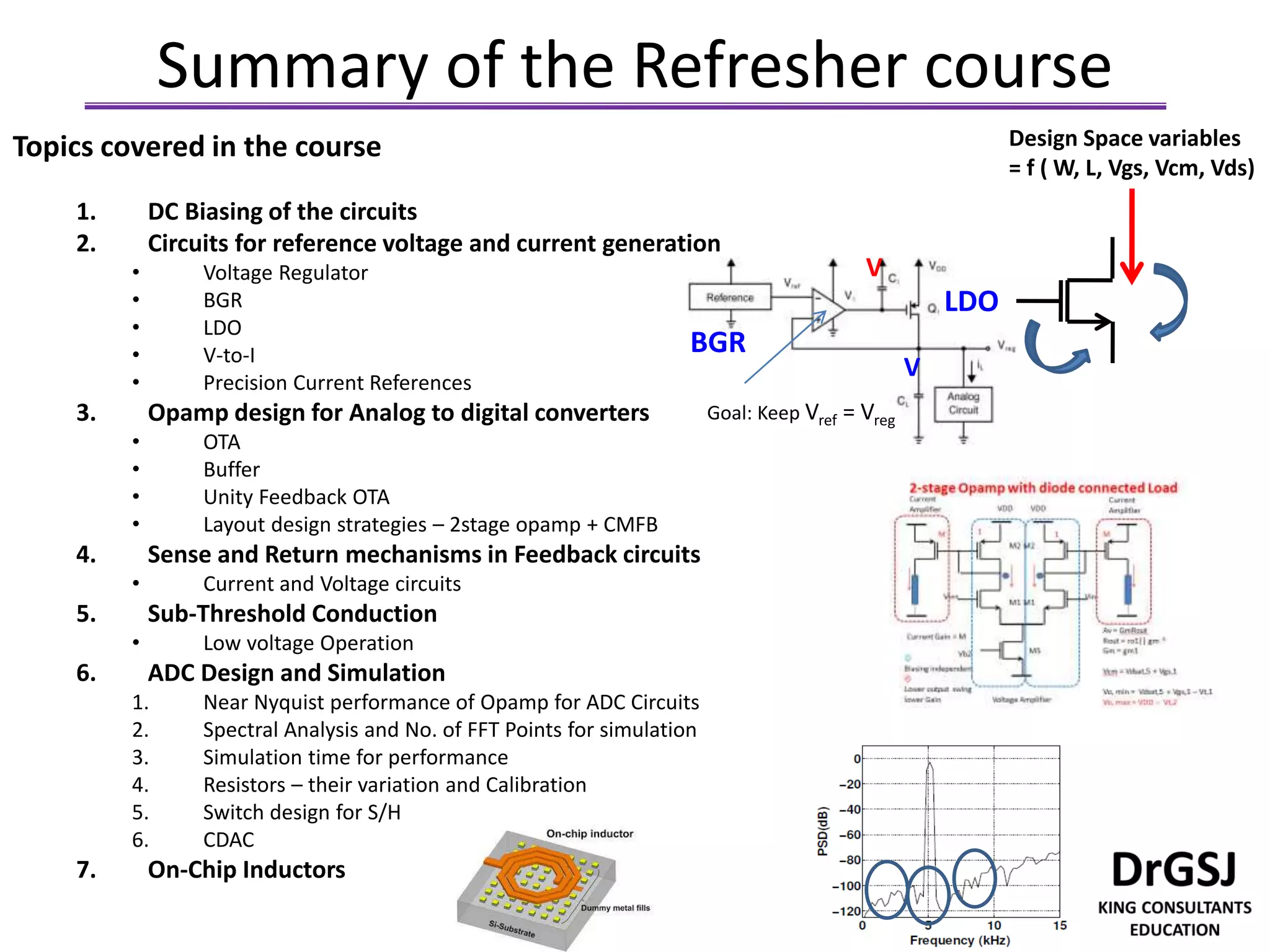 CMOS Analog IC design by Dr GS Javed - Refresher Course - Batch 1 | PPTX